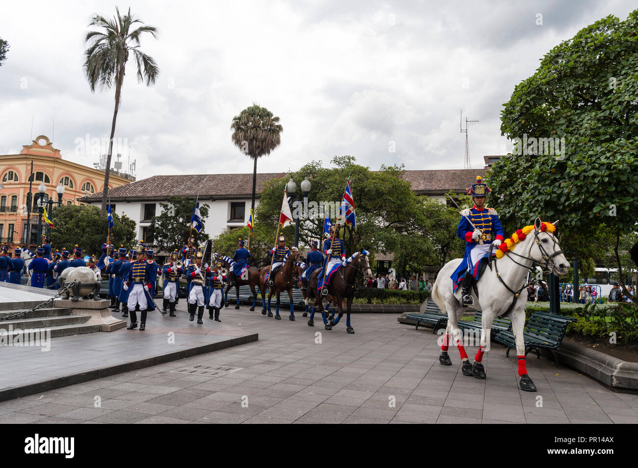The Presidential Parade at the Plaza de la Independencia, Quito ...