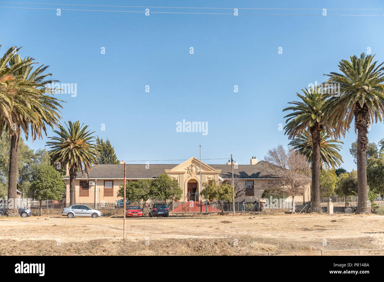 WINBURG, SOUTH AFRICA, JULY 30, 2018: A street scene with an historic ...