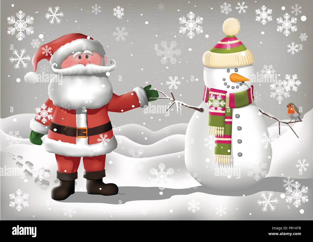 Robin card design Stock Vector Images - Alamy