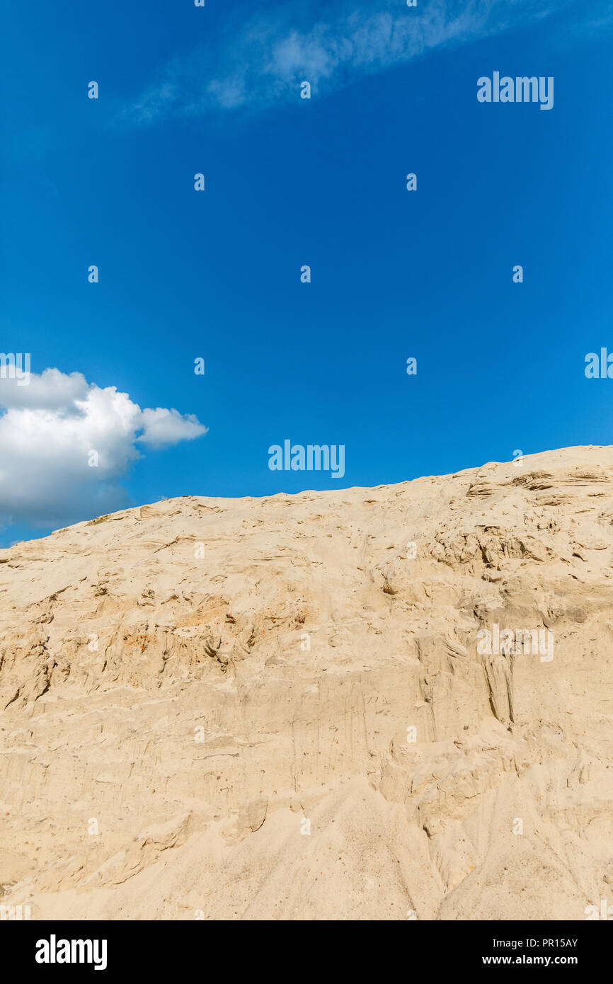 empty landscape with sand dune in desert, blue sky and clouds Stock Photo - Alamy