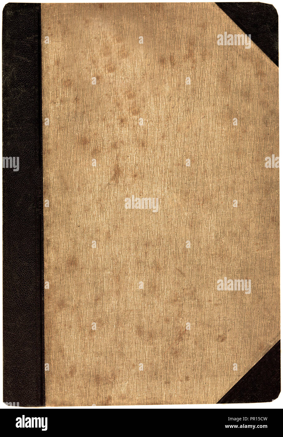 Ancient book cover on a white background Stock Photo - Alamy
