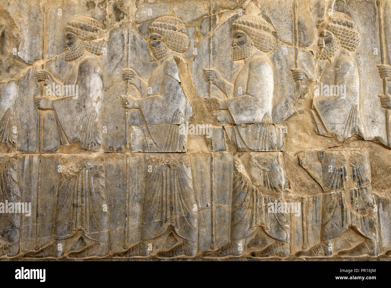 The monumental stairs of the Apadana, the subject nations of the ...