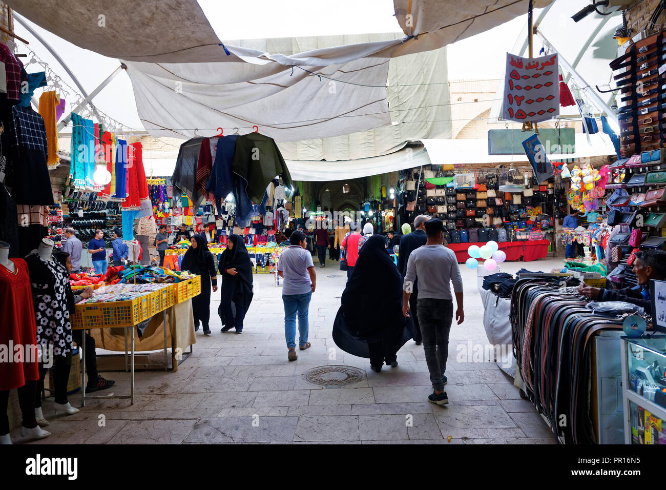 Grand Bazaar, Kerman city, Province of Kerman, Iran, Middle East Stock ...