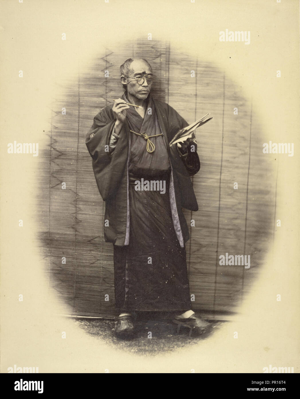 Our Chief Artist; Felice Beato, 1832 - 1909, Japan; 1868; Hand-colored ...