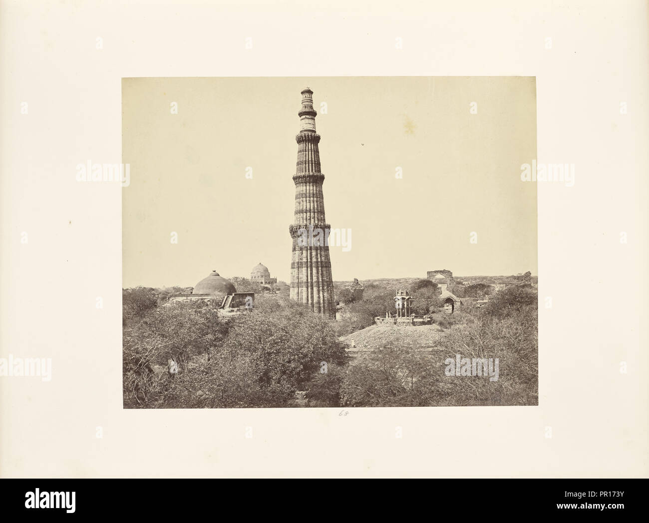Delhi; The Kutub Minar and Surrounding Ruins, from the East; Samuel ...