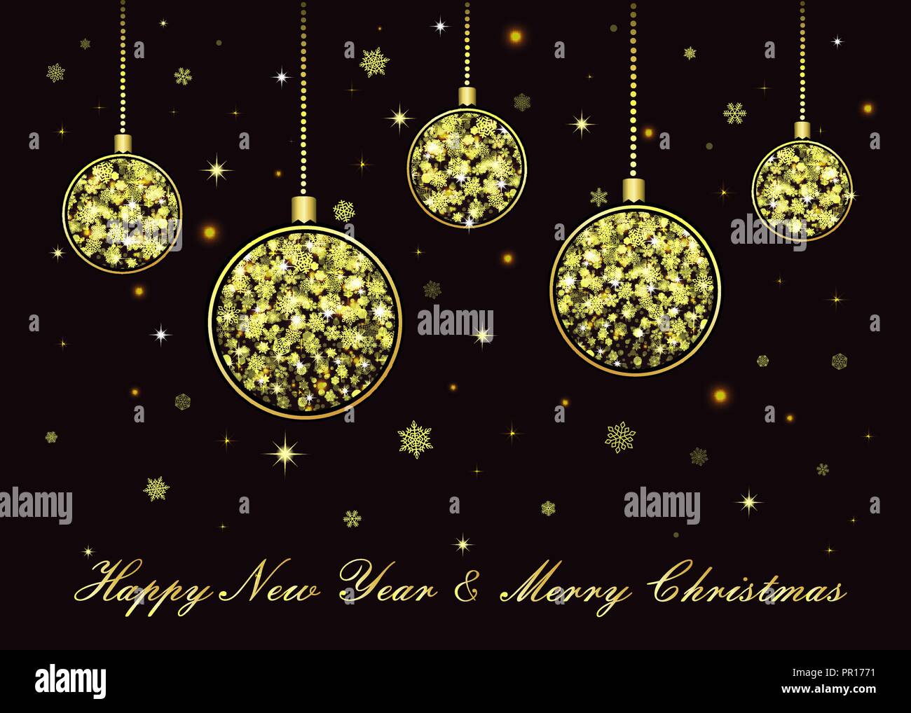 Golden stars falling on Stock Vector Images - Alamy