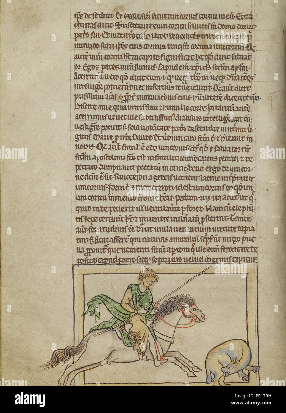 A Beaver; England; about 1250 - 1260; Pen-and-ink drawings tinted with ...