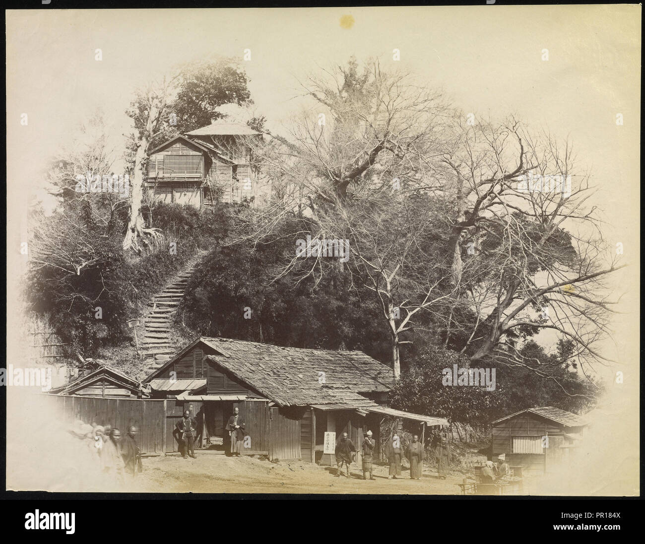 View of Isiohoji Temple at Yedo, Priests' Attendants; Felice Beato ...