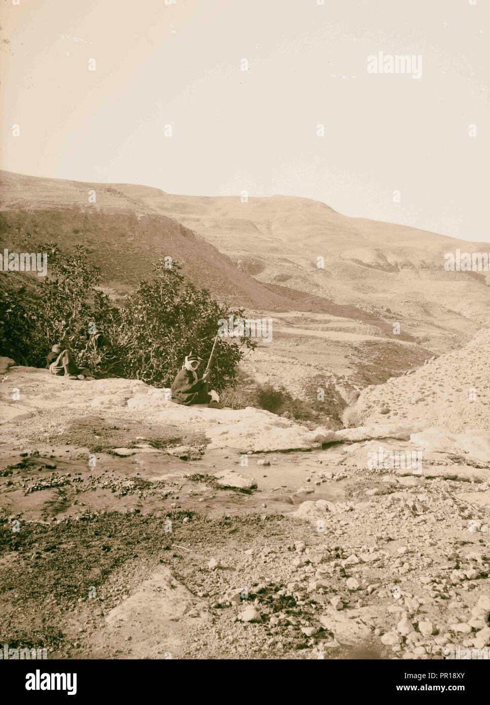 East of the Jordan and Dead Sea. Mt. Nebo from the Springs of Moses ...