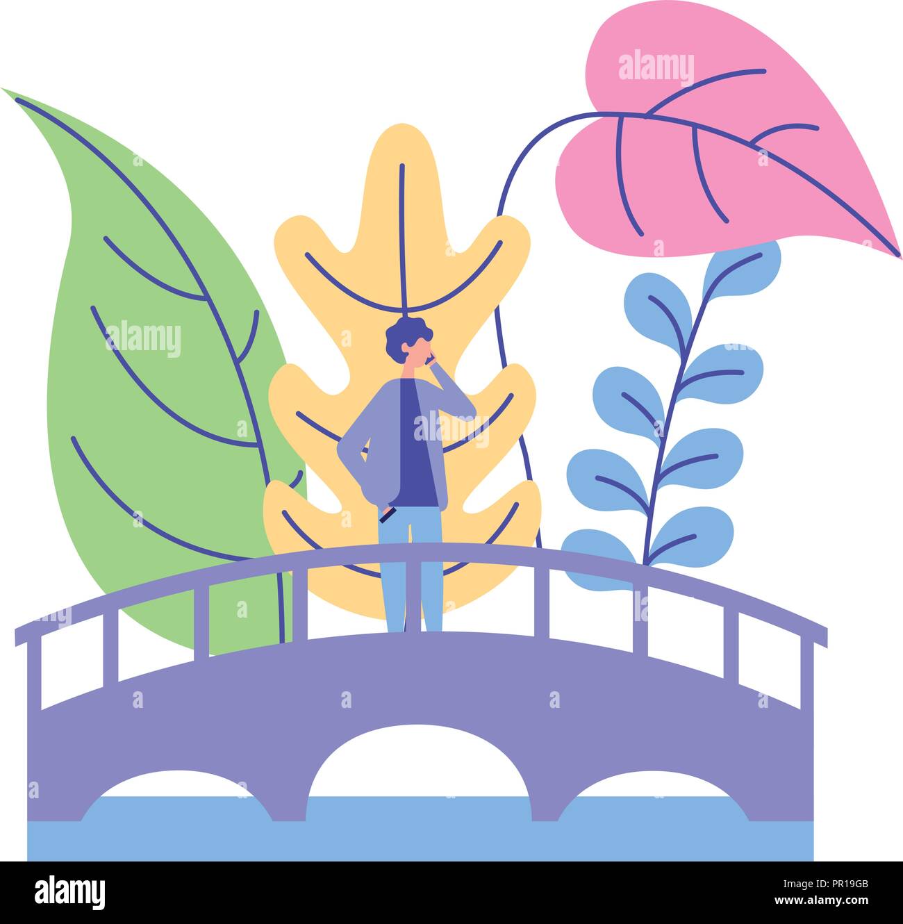 Path walk in garden Stock Vector Images - Alamy