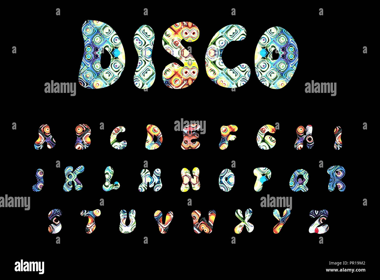 Disco font hi-res stock photography and images - Alamy