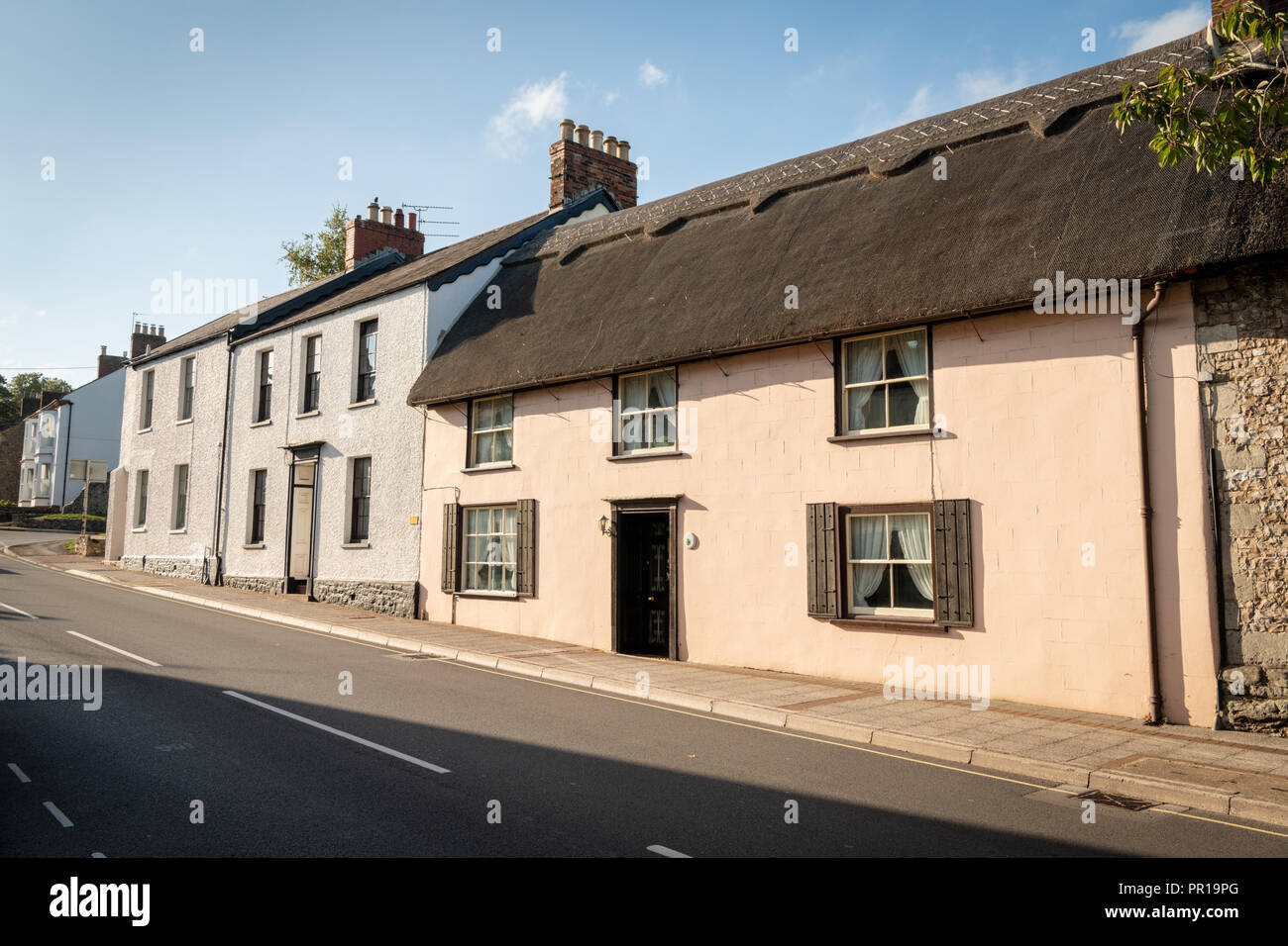 Old thatched buildings in the small town of Chard Somerset UK Stock ...