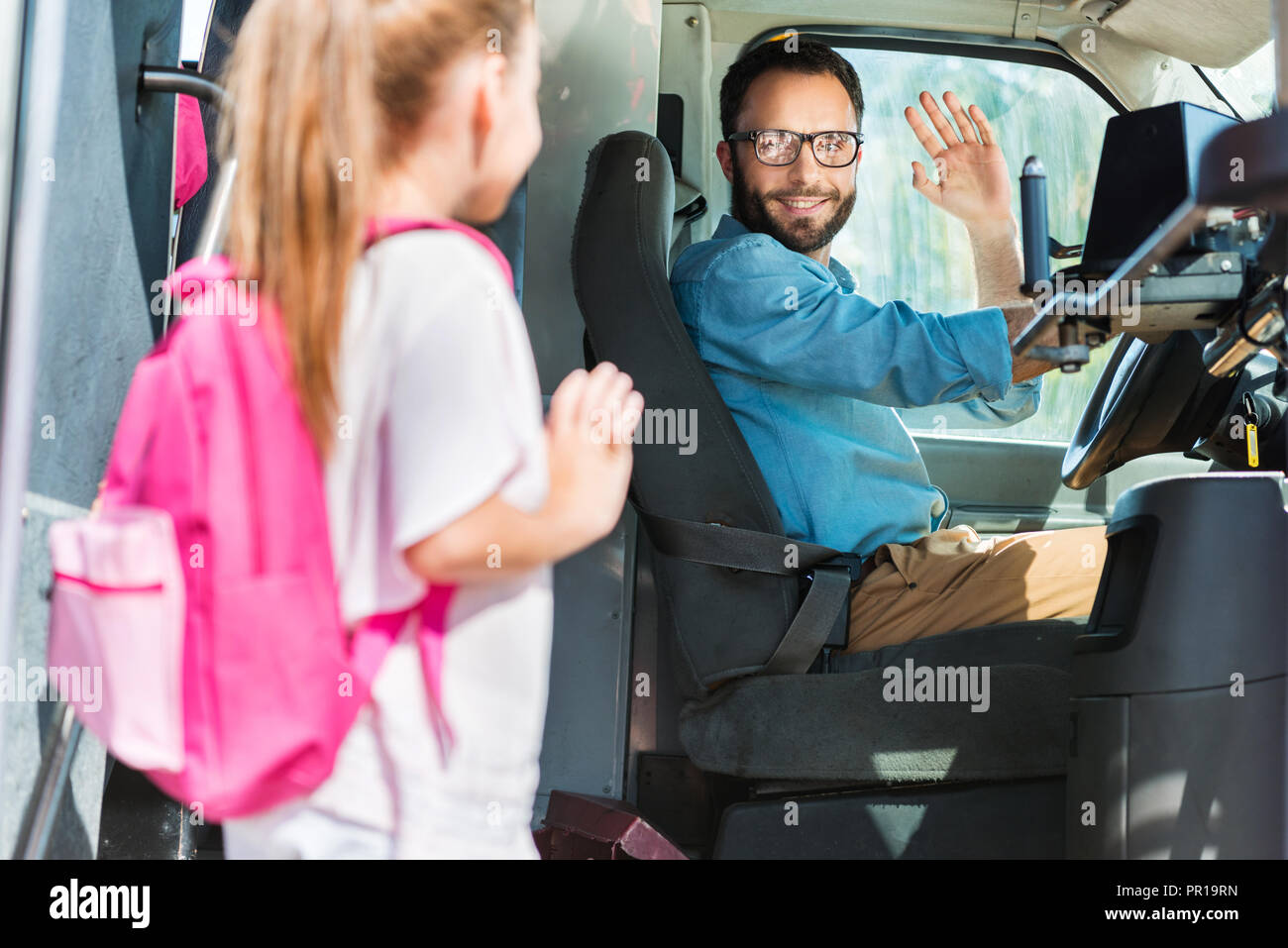 Female school bus driver hi-res stock photography and images - Alamy