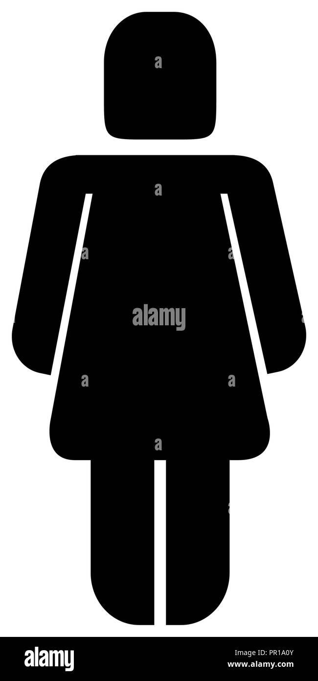 woman standing figure female pictogram vector illustration Stock Vector ...