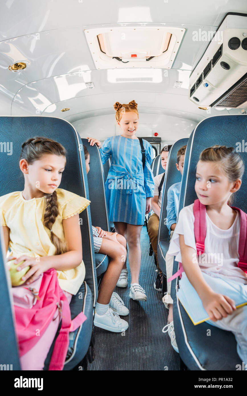 Group adorable schoolgirls sitting hi-res stock photography and images ...