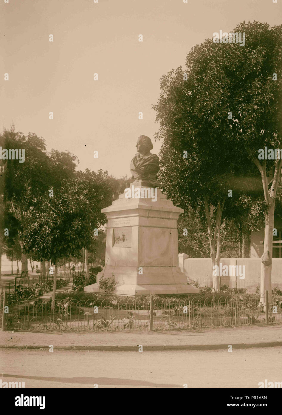 To Sinai via the desert. Statue of Waghorn at Port Tewfik. 1900, Egypt ...