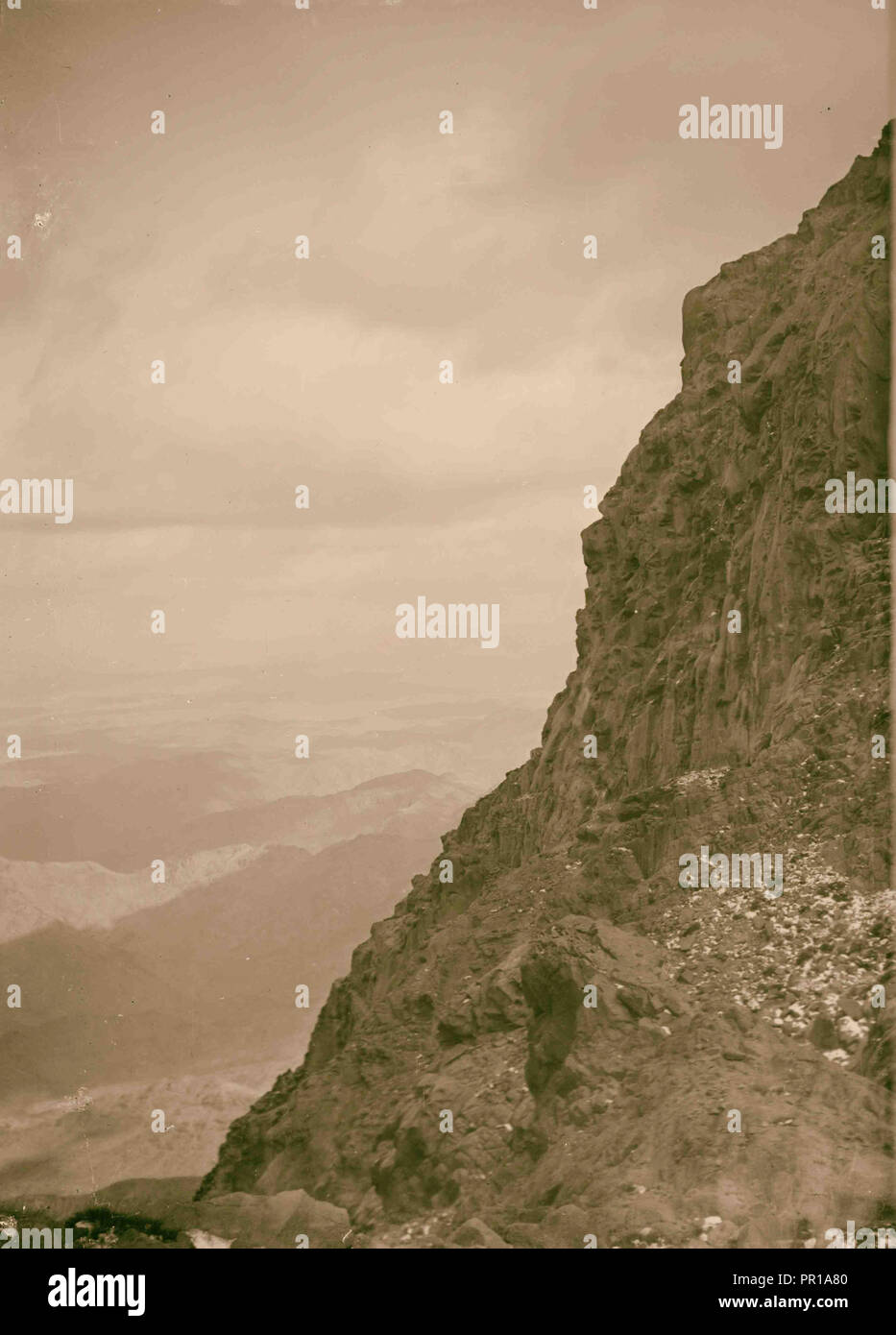 To Sinai via the desert. Grand view from Jebel Serbal. 1900, Egypt ...