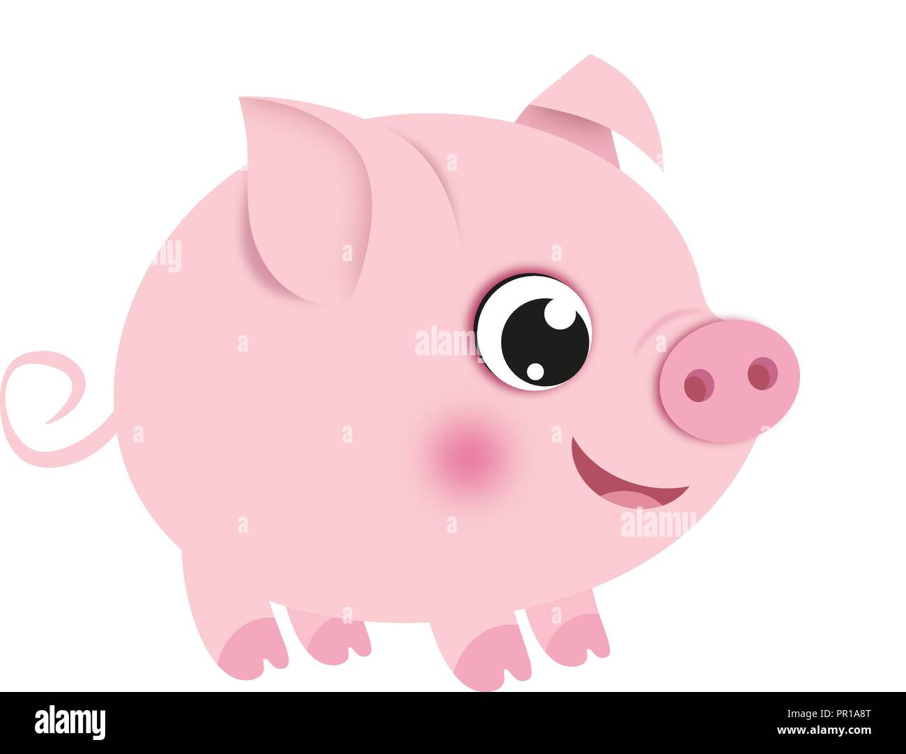 Baby Cartoon Pig vector image Stock Vector Image & Art - Alamy