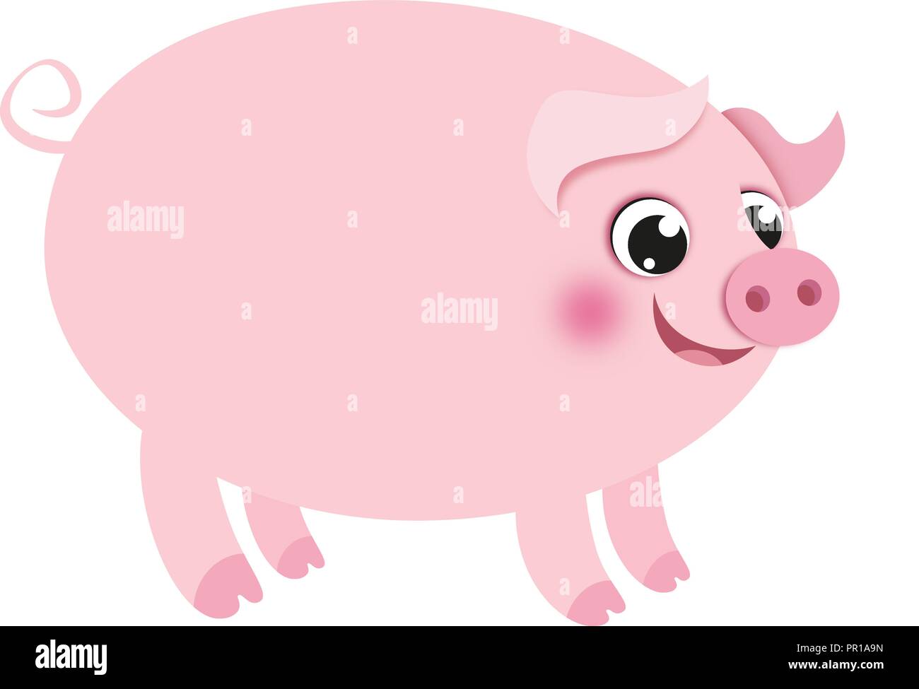 Big Cartoon Pig vector image Stock Vector Image & Art - Alamy