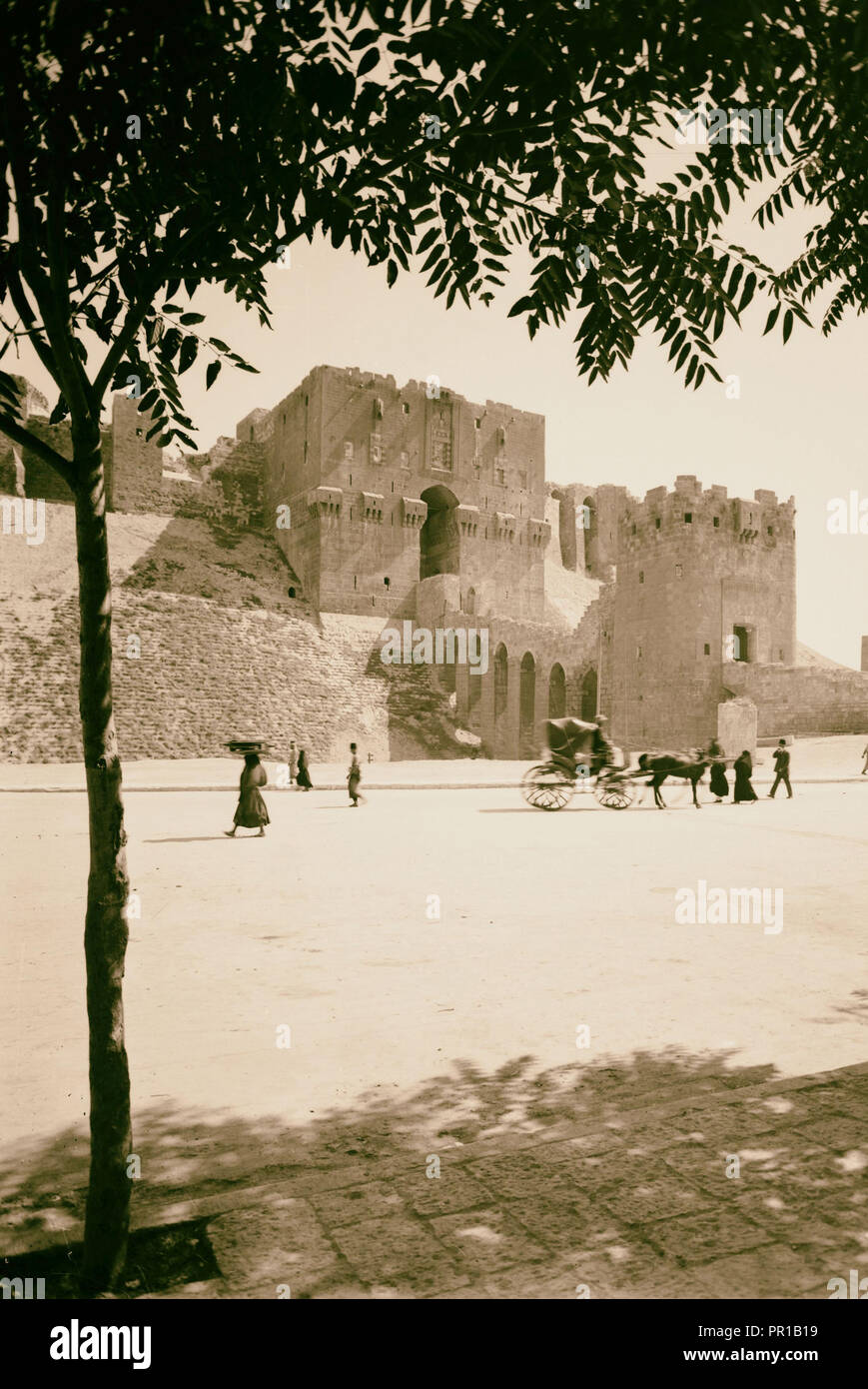 Aleppo (Haleb) and environs. Entrance gateway to castle. 1900, Syria ...
