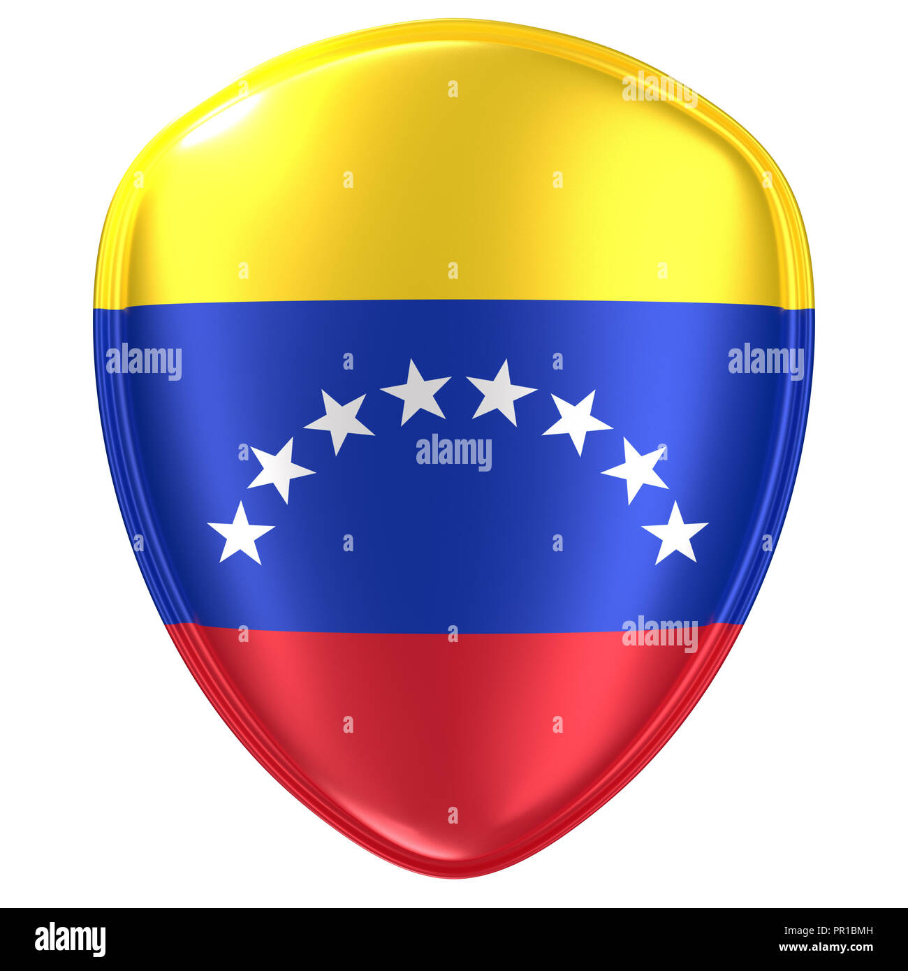 3d rendering of a Venezuela flag icon on white background Stock Photo ...