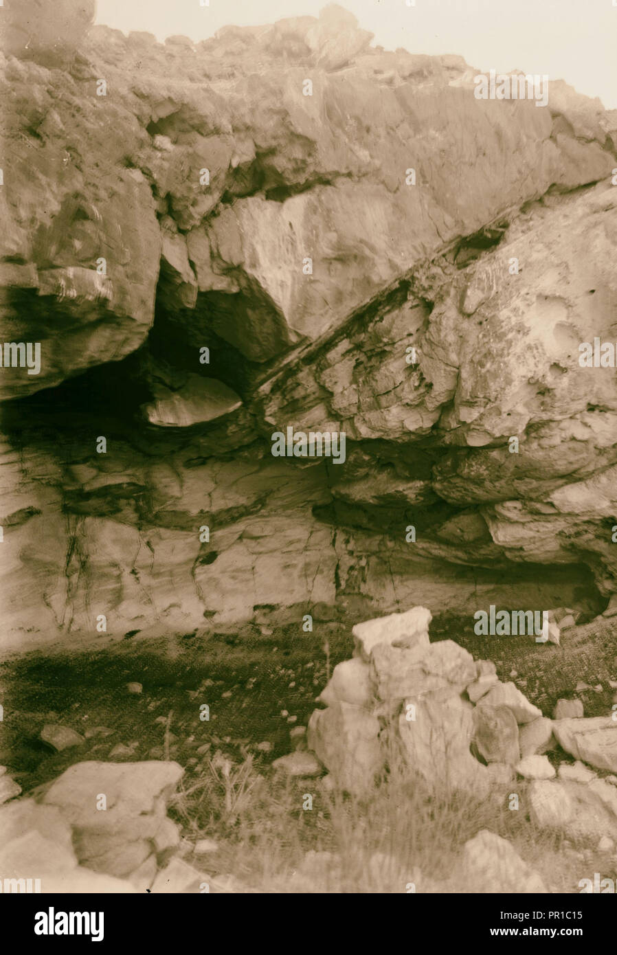 Geology. Limestone beds of Eocene age, Mashrafieh. 1900, Middle East ...