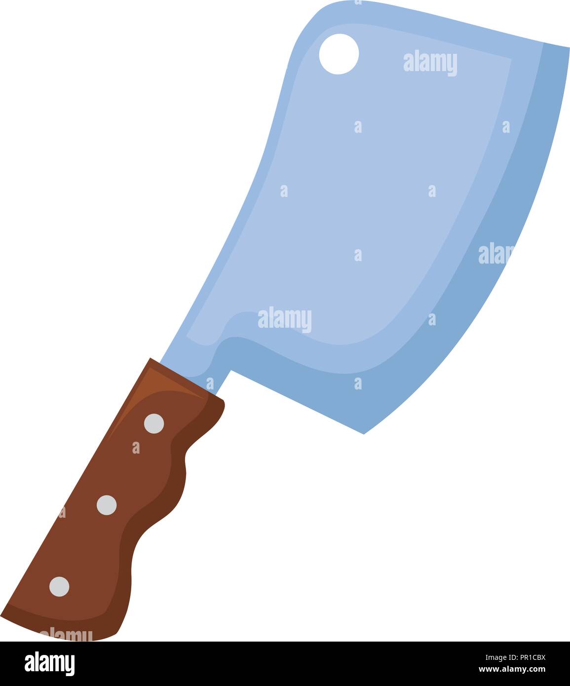 meat cleaver utensil kitchen cutlery vector illustration Stock Vector ...