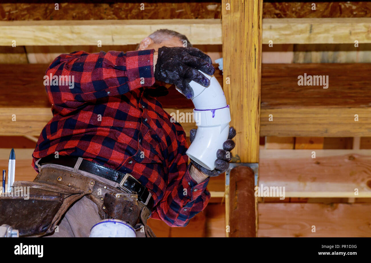 Prepare a pipe joint with sealing a pipe renovation new home ...