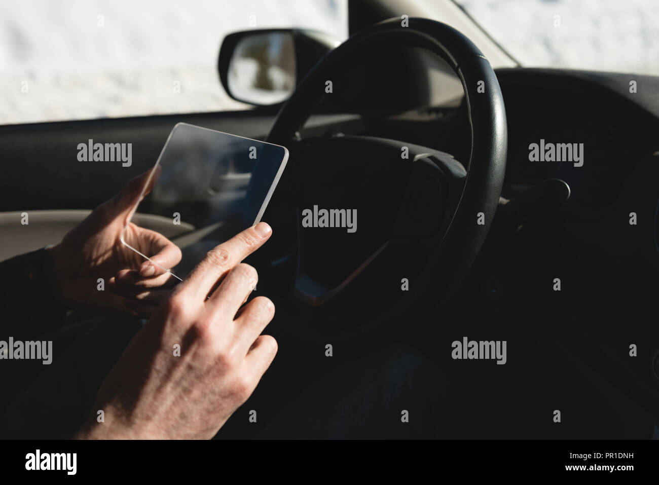 Man holding futuristic digital hi-res stock photography and images - Alamy