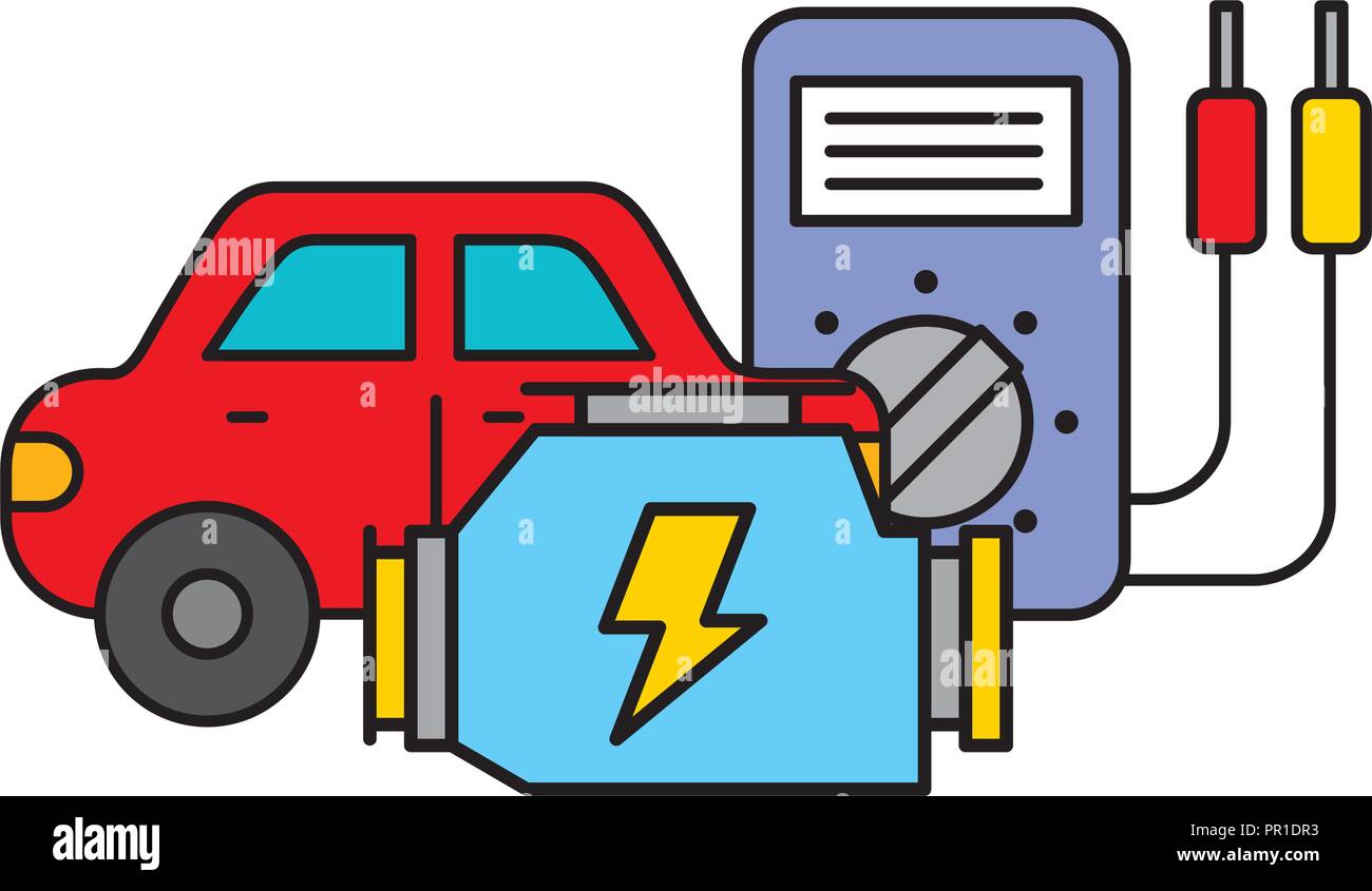 car radiator mechanical diagnostic automotive service vector ...