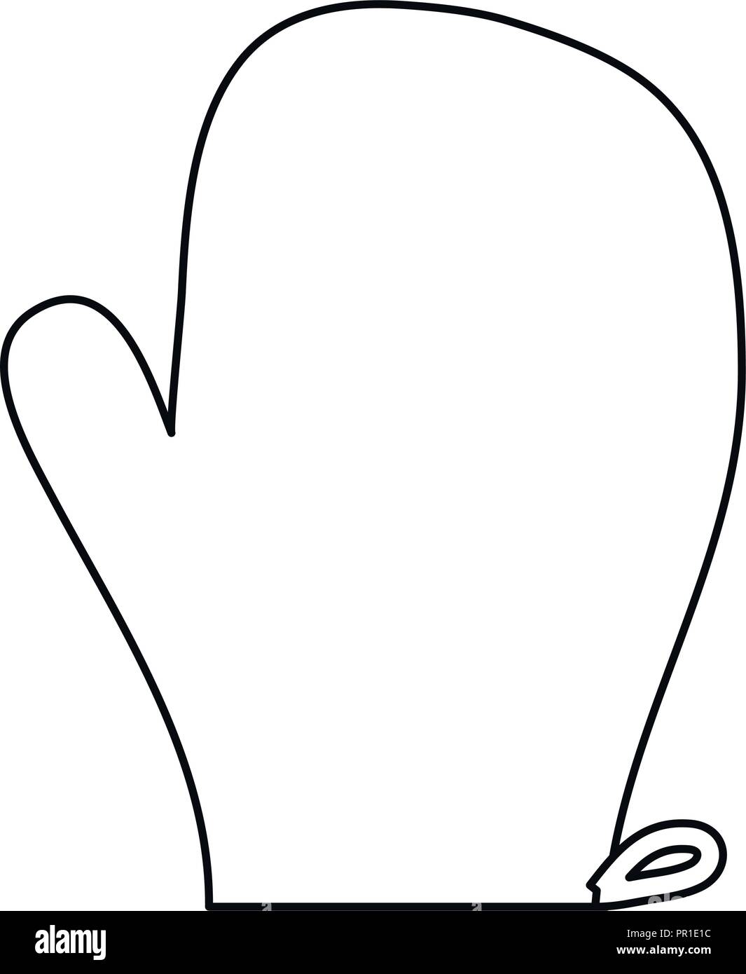 Mitten Outline Template