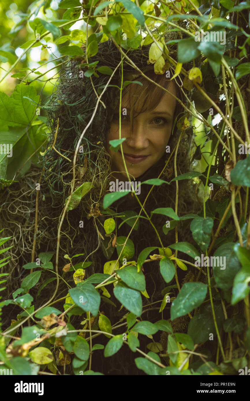 Man Hiding In The Bushes