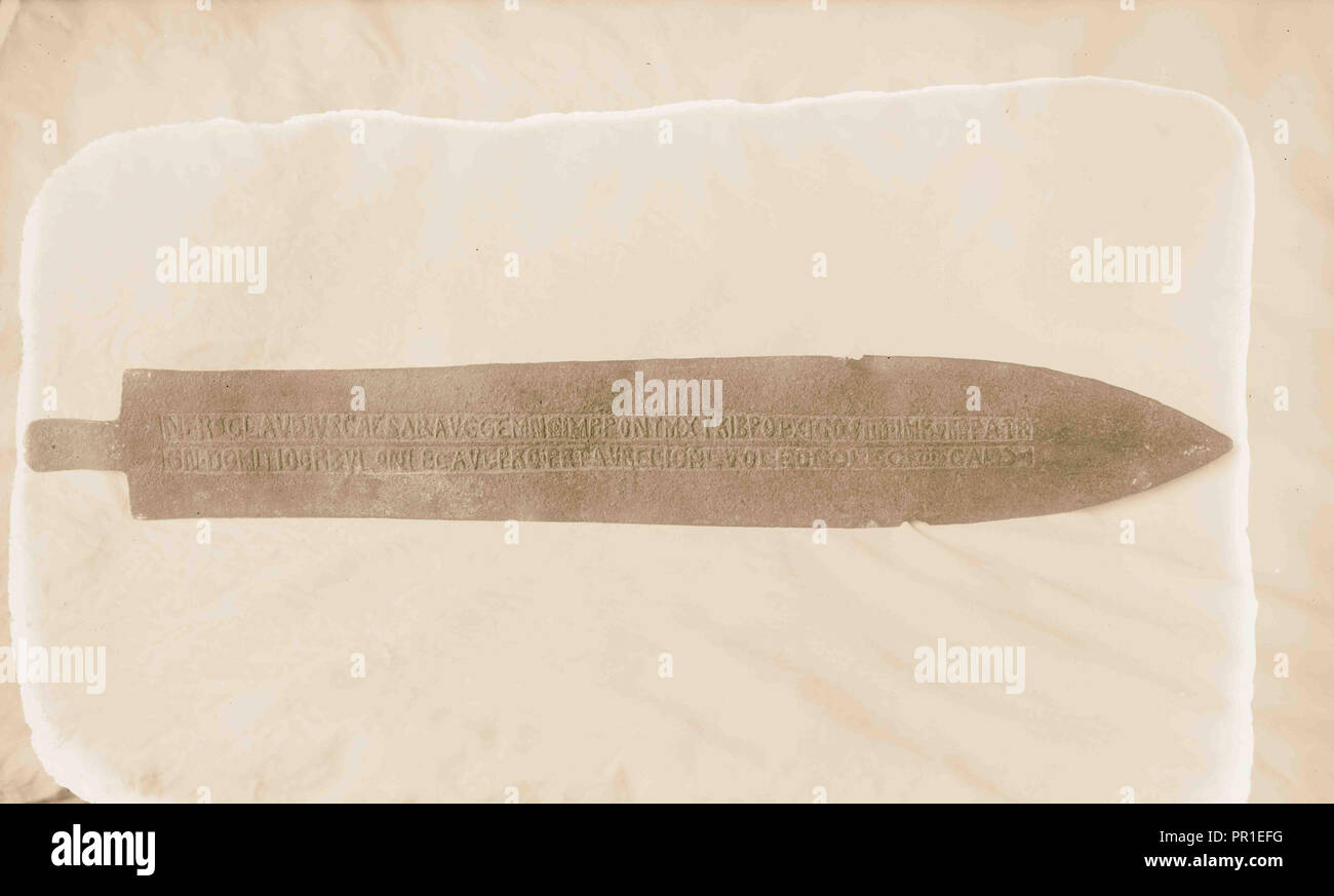 Bronze knife with inscription. 1898, Middle East Stock Photo - Alamy