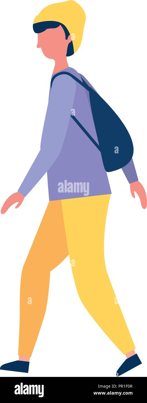 young man character male figure vector illustration Stock Vector Image ...