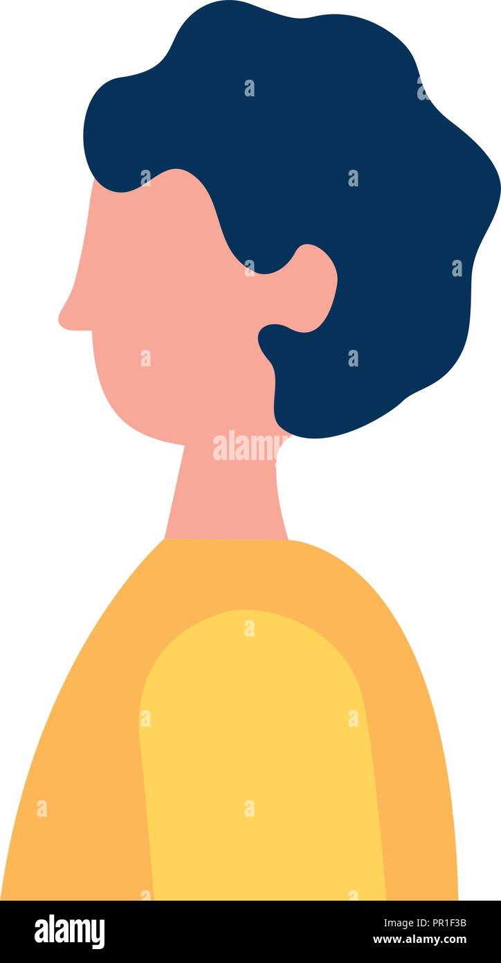 young man character male figure vector illustration Stock Vector Image ...