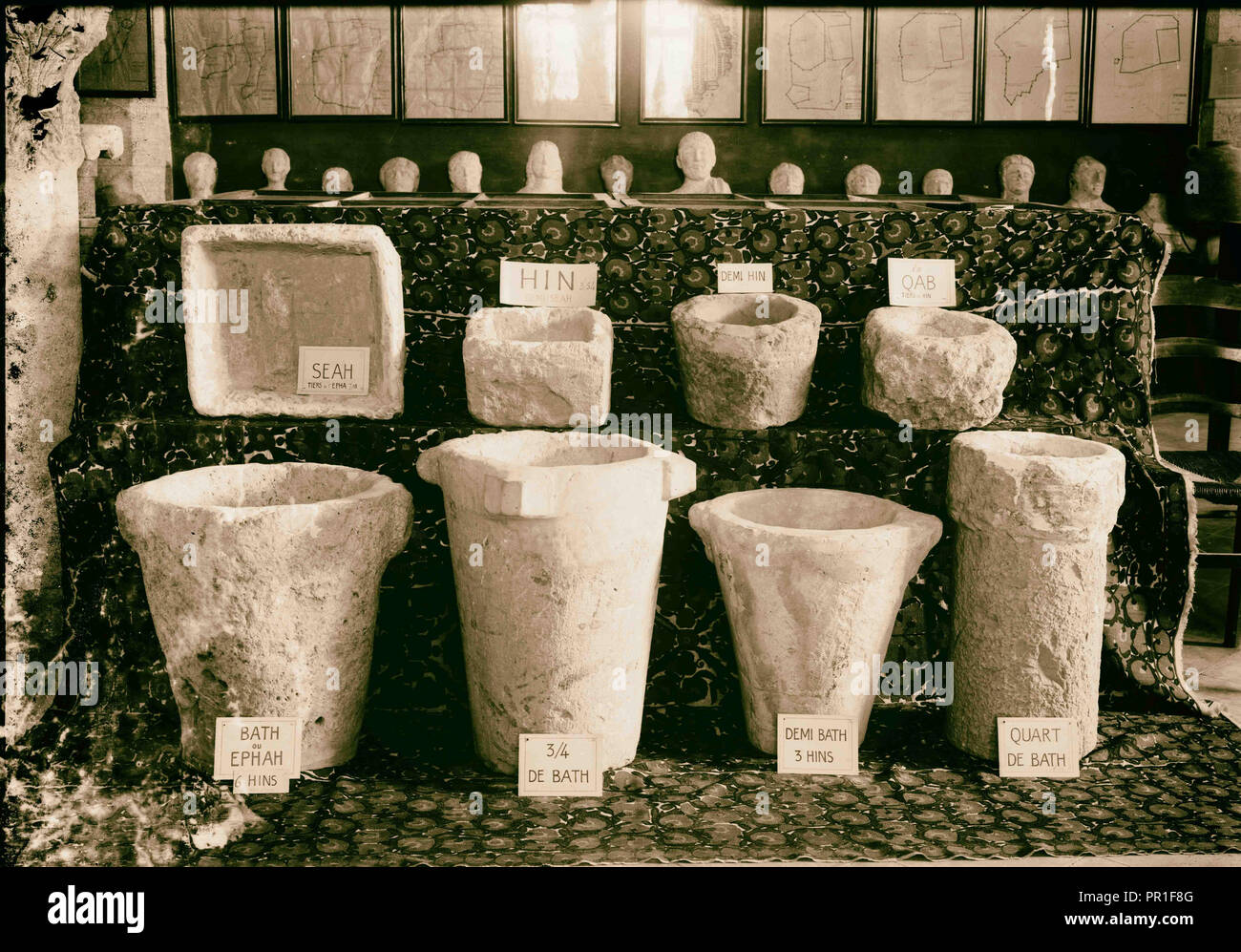 Hebrew dry measures, Hebrew liquid measures. 1898, Middle East Stock ...