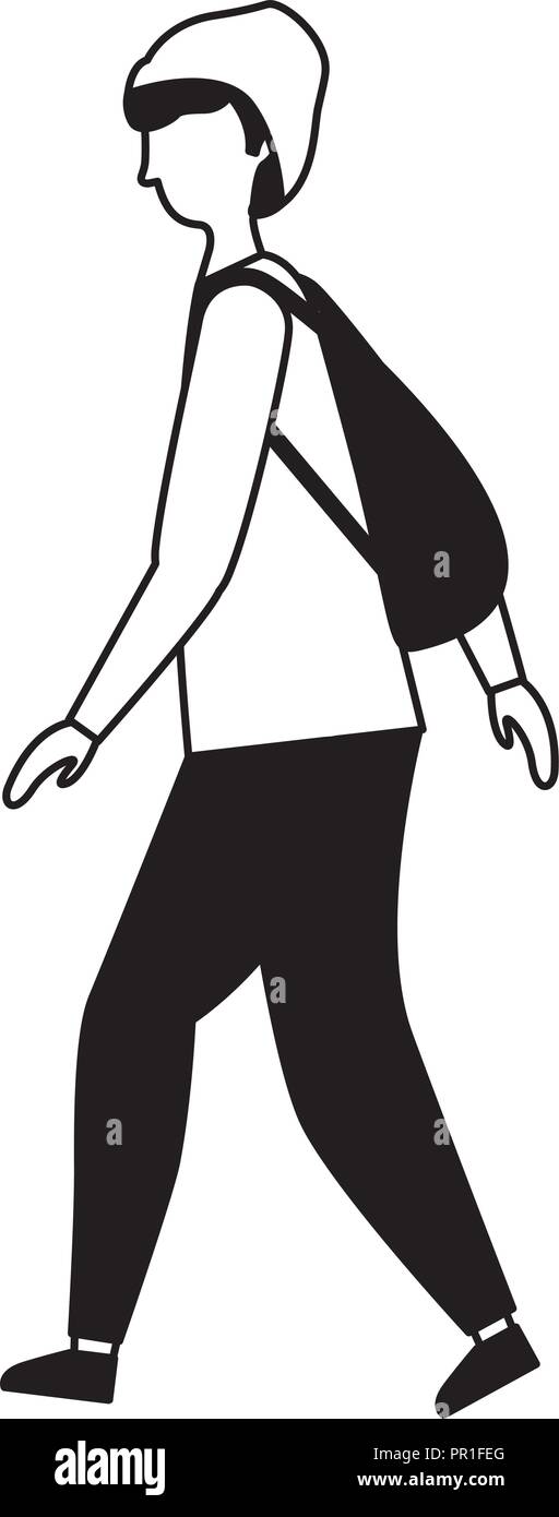 young man character male figure vector illustration Stock Vector Image ...