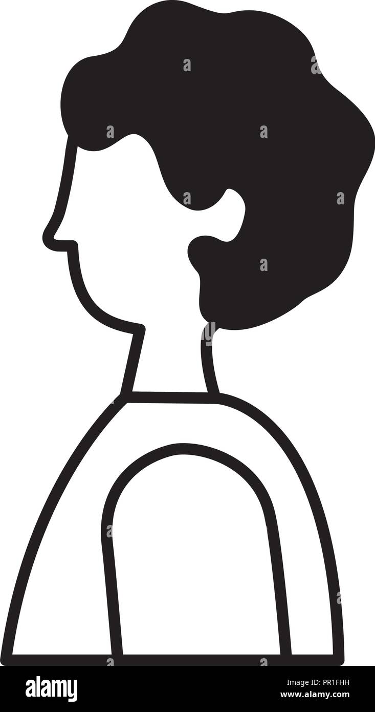 young man character male figure vector illustration Stock Vector Image ...