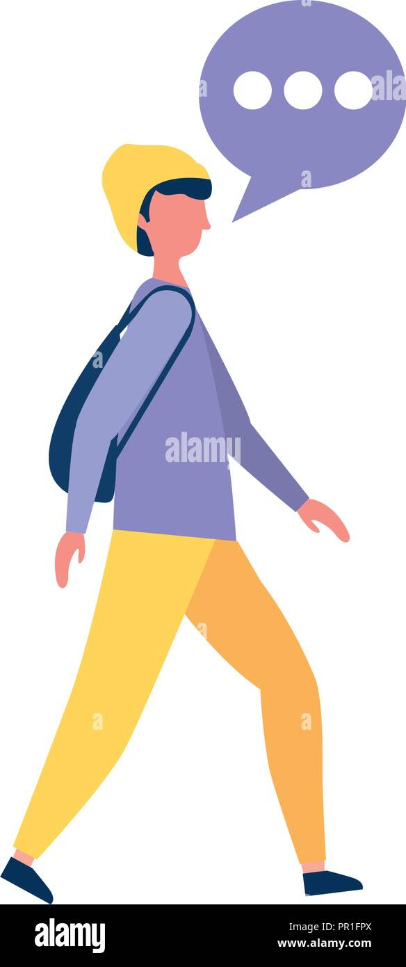 young man character male figure vector illustration Stock Vector Image ...