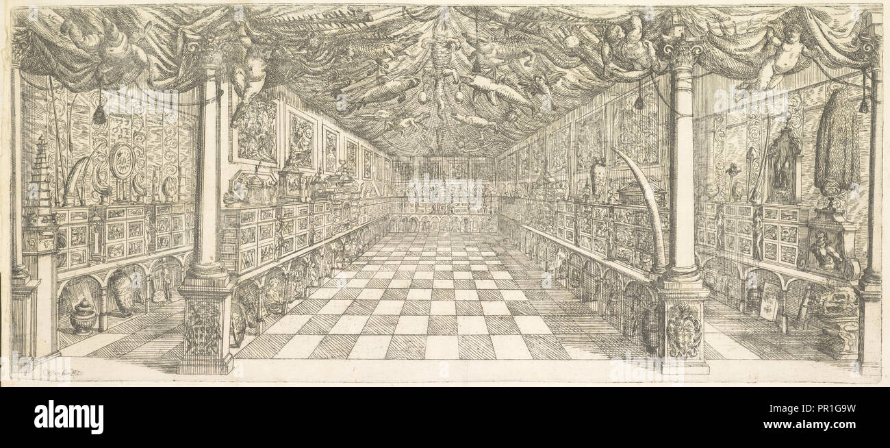 Interior view of the Galleria Settala, Museo, ò Galeria, adunata dal ...