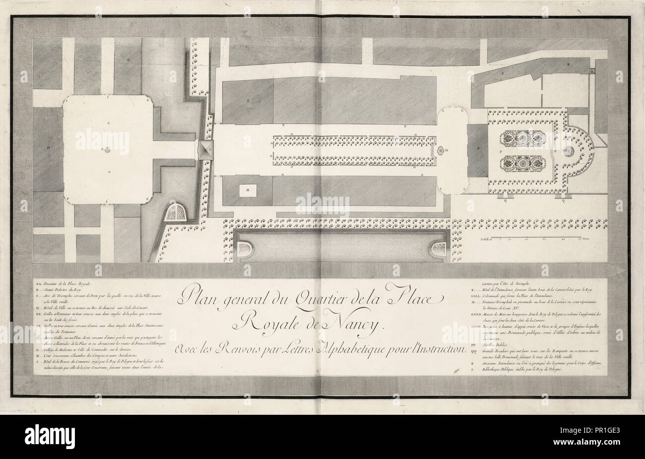 Plan general du quartier de la Place Royale de Nancy, Plans et ...
