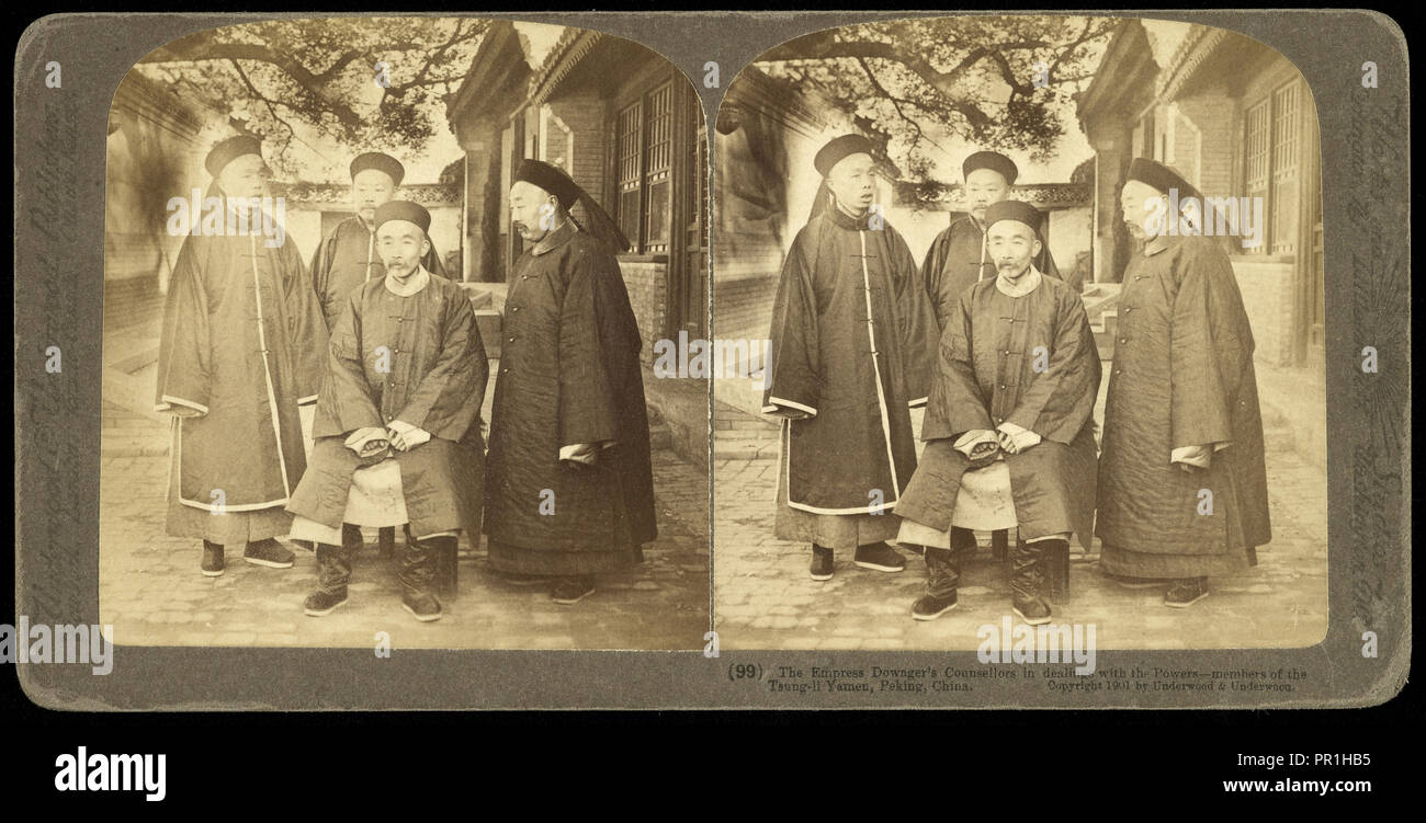 Peking, China, The Empress Dowager's counsellors in dealings with the ...