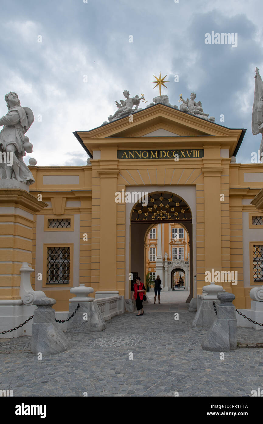 Melk Abbey Benedictine Church & Monastery in Melk, Austria Stock Photo ...