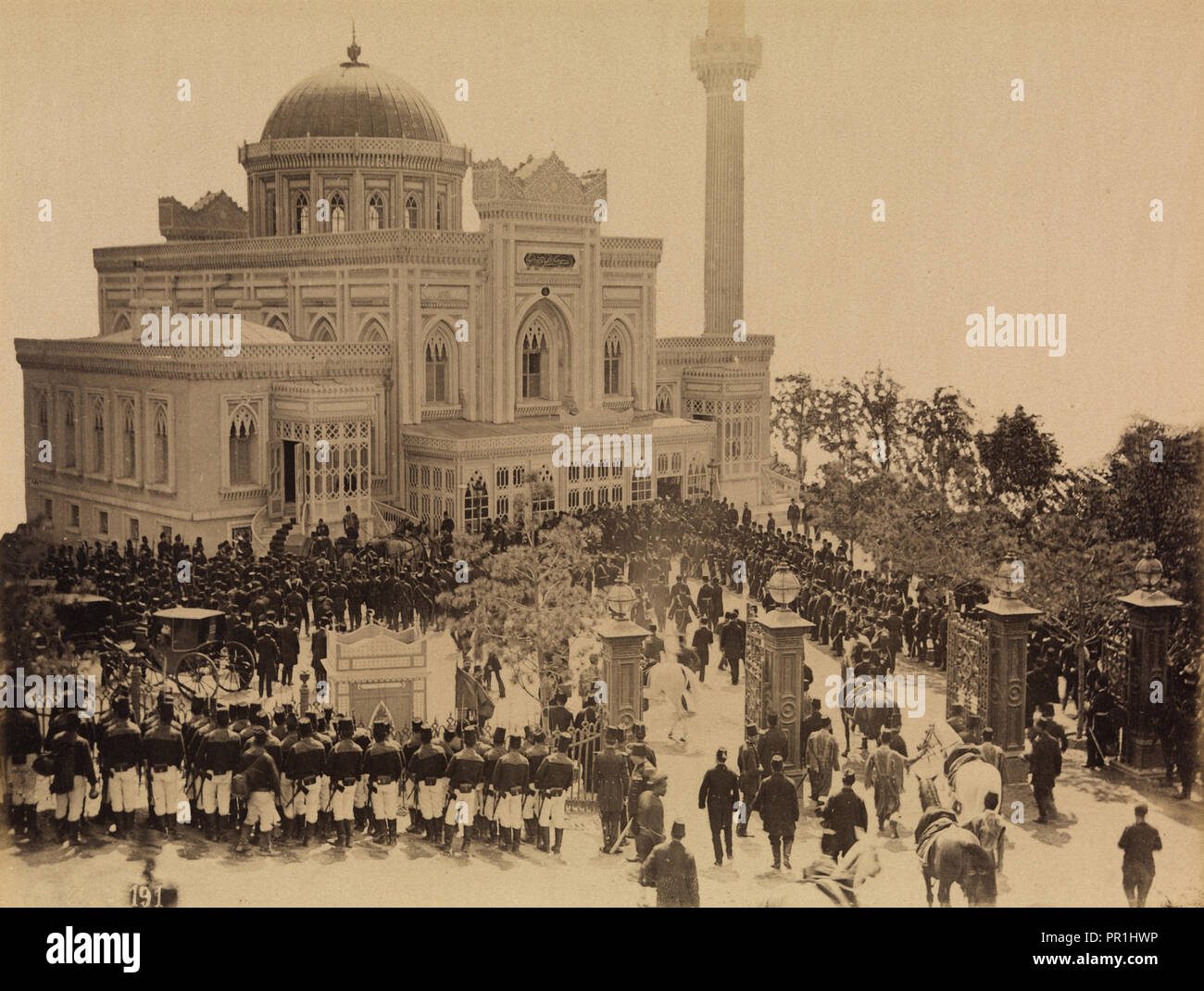 Arrival of Sultan Hamid to mosque, orientalist photography, Anonymous ...