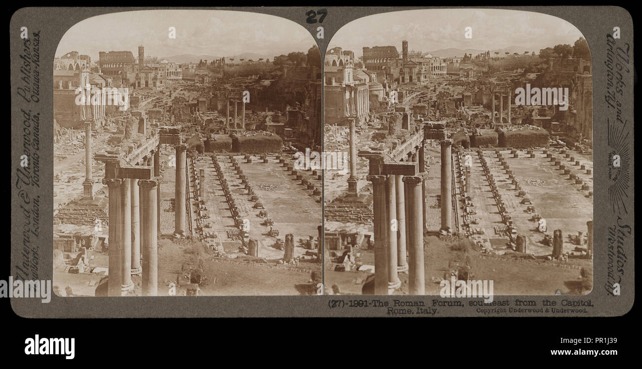 Rome, Roman Forum, Rome, Stereographic views of Italy, Underwood and ...