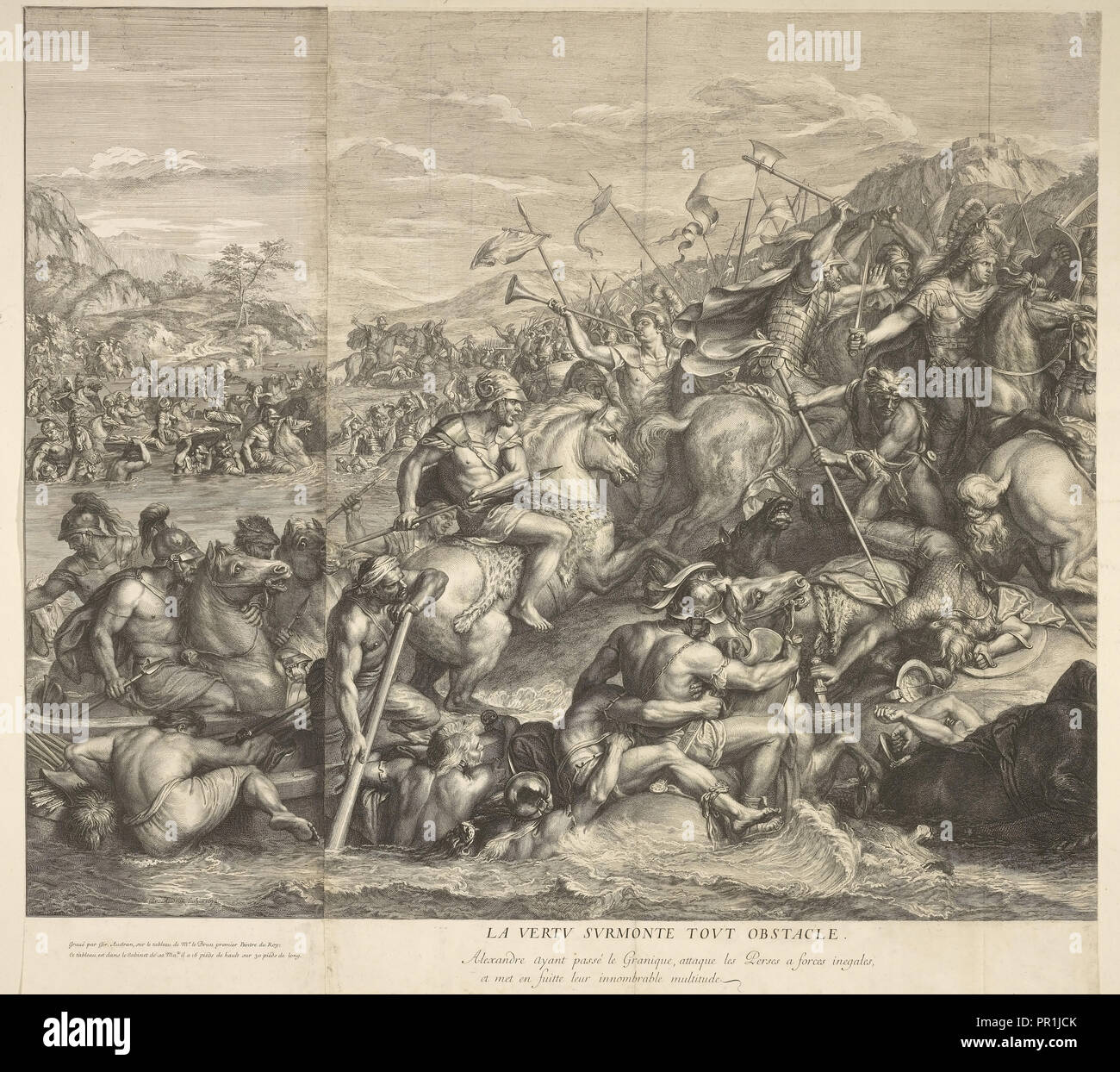 Crossing of the Granicus: detail, Battles of Alexander, Audran, Gérard ...