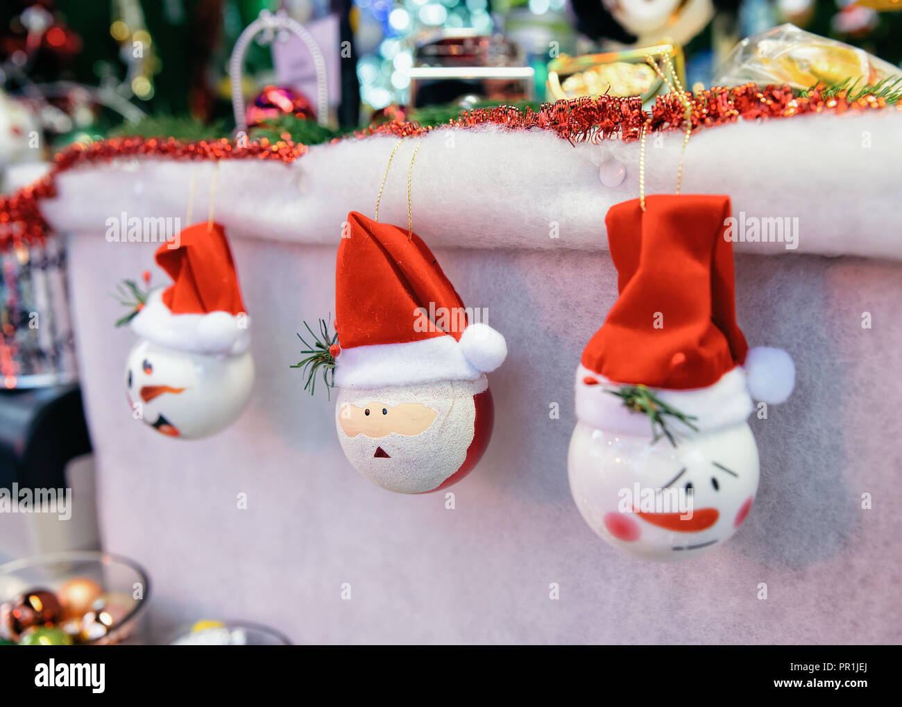 Christmas Tree Decorations in Christmas Market at Gendarmenmarkt in ...