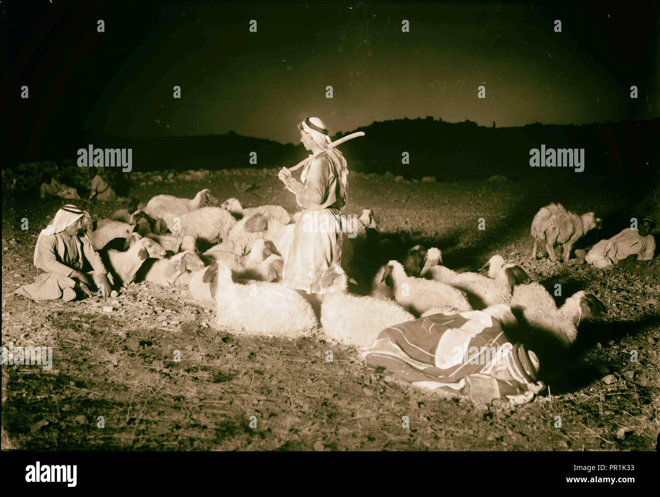 While shepherds watched their flocks by night hi-res stock photography ...