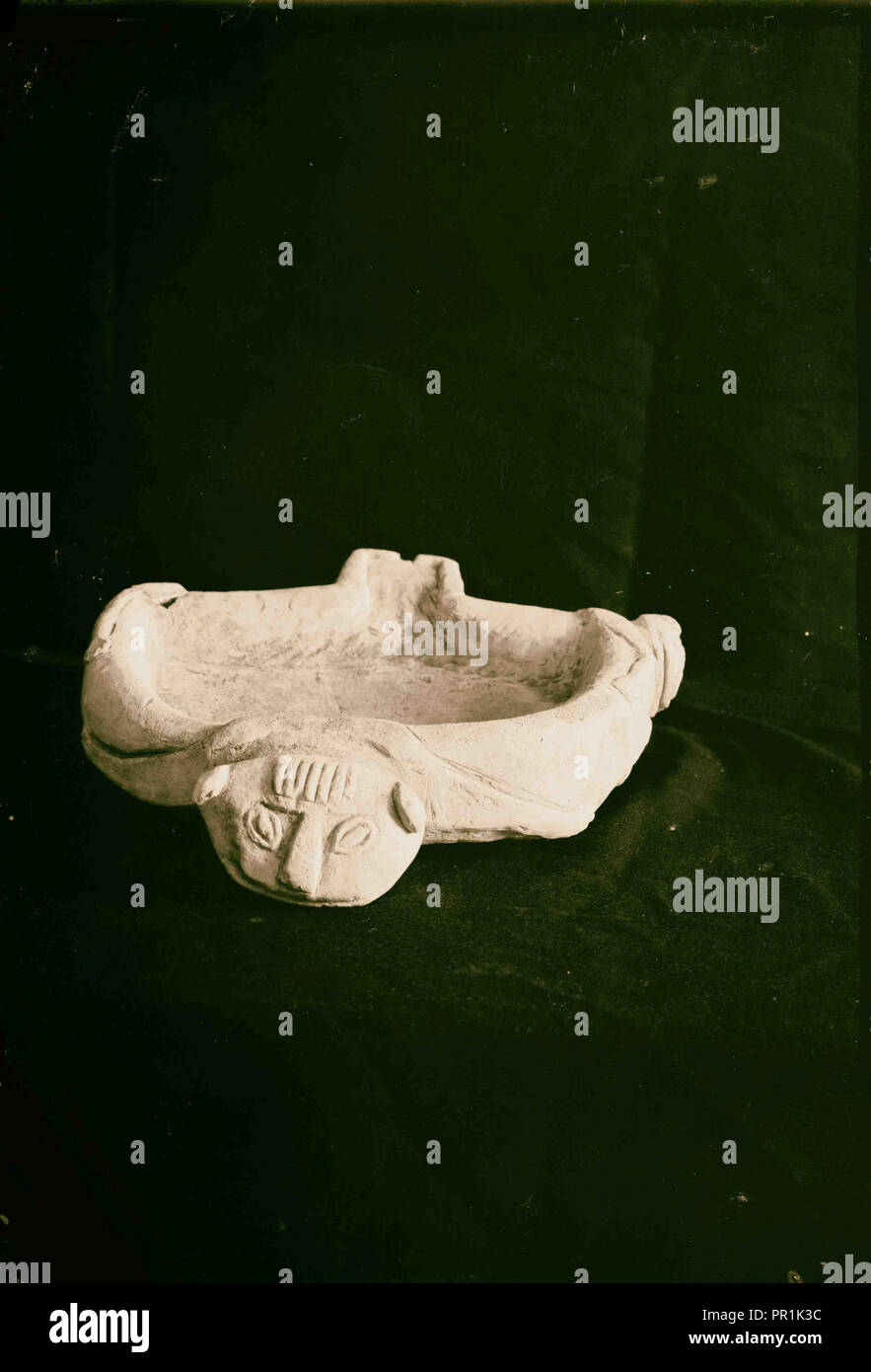 Excavations. Tell Beit Mirsim, (Kirjath Sepher). Libation bowl with ...