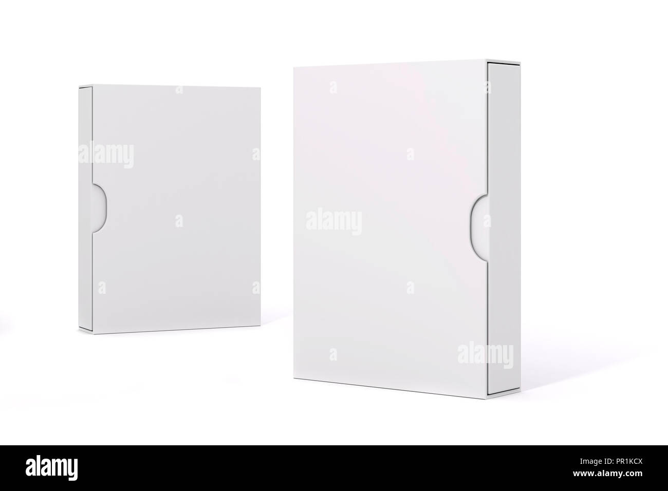 3d blank product package box, on white Stock Photo - Alamy